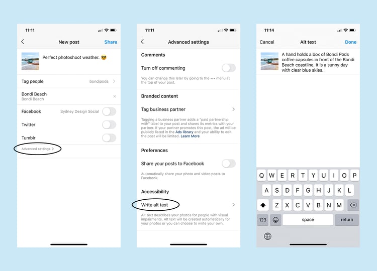 Instagram Alt Text for SEO